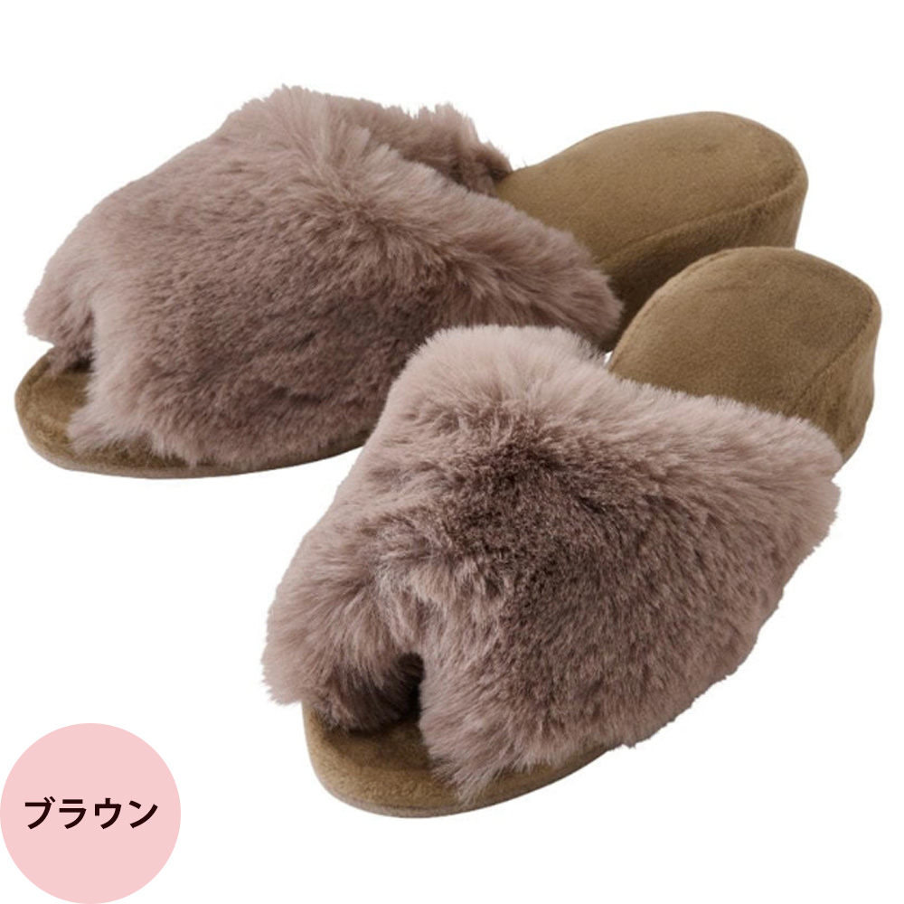 Simplicity シンプリシティ ふわふわファースリッパ ヒール4cm 全3色（グレー ブラウン ピンク） : プロ用ヘアコスメnetsbee - 通販 - Yahoo!ショッピング