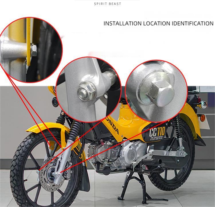 クロスカブ CC110 フロントフォークカバー オートバイ前輪ディスク ステインレス ブレーキキャリパーカバー ディスクキャリパー シルバー ...