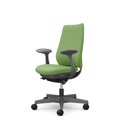 オカムラ ポータム スタンダードバック 背クッション（プレーン）ダークグレーフレーム 固定肘 CF23XA CF23ZA オフィスチェア Potam okamura : インテリアショップ ...