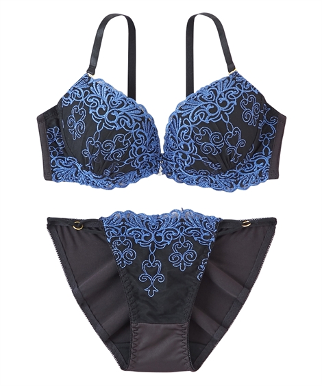 ブラジャー ショーツ セット レディース 脇高アンティーク刺しゅう レース E65_M〜F75_L ニッセン nissen :ZZY4322E3866:ニッセン Yahoo!店 - 通販 ...
