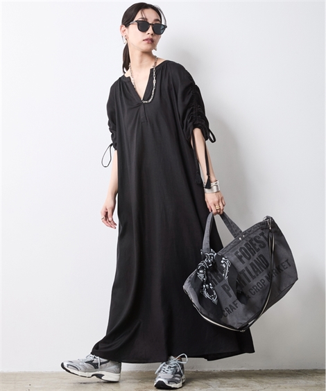 ニッセン（nissen） ワンピース ロング マキシ レディース レーヨン麻