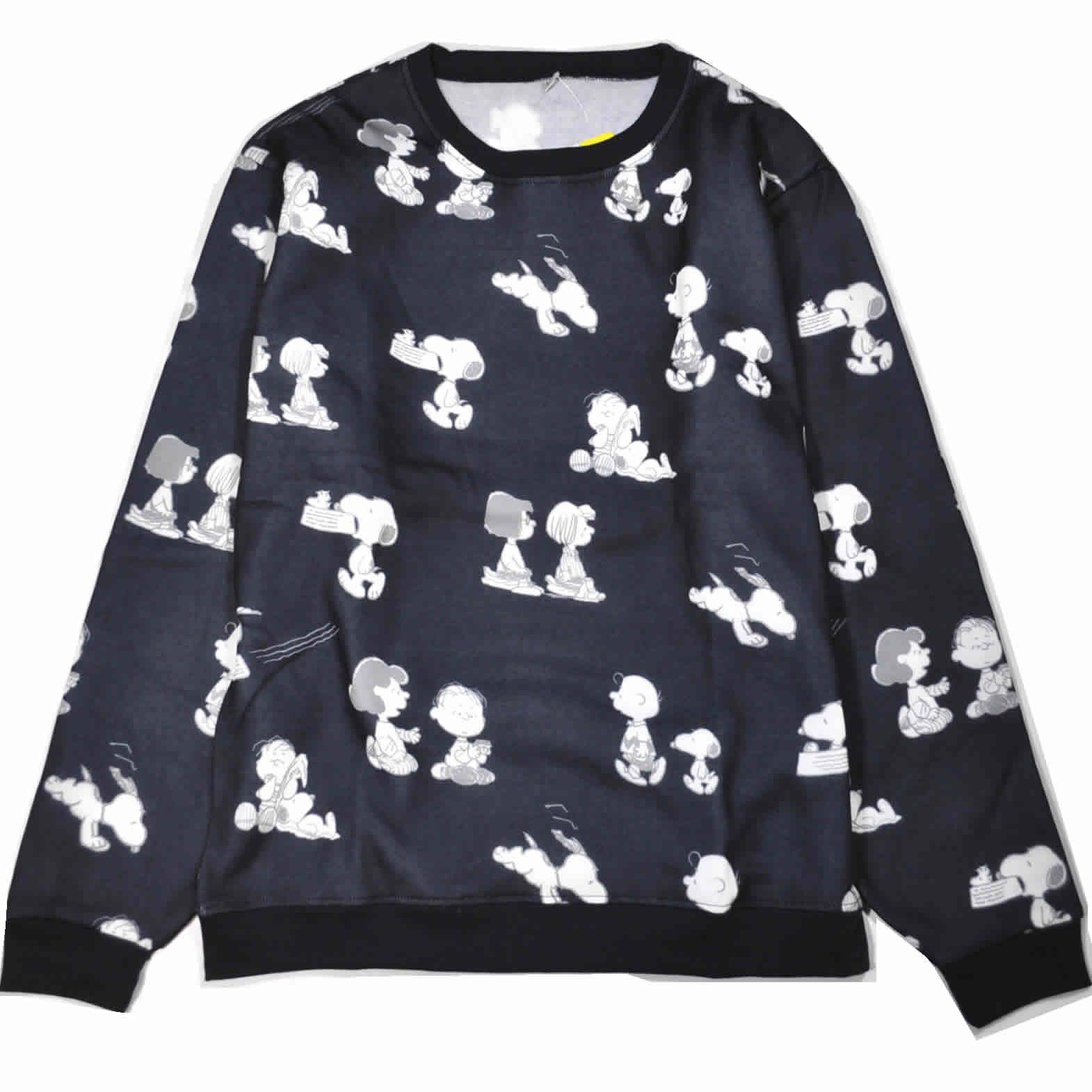 PEANUTS [ピーナッツ] スヌーピー トレーナー 総柄 長袖 クルー裏起毛スエットシャツ ユニセックス 6-7561 : ノンブルYショップNonbr shop - 通販 - Yahoo ...