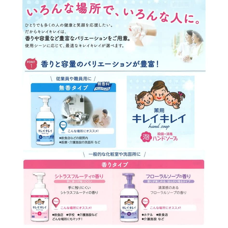 ライオン　キレイキレイ薬用泡ハンドソープ　フローラルソープの香り　4L×3本入●ケース販売お徳用【取り寄せ商品・即納不可】 r6-05149_1.jpg