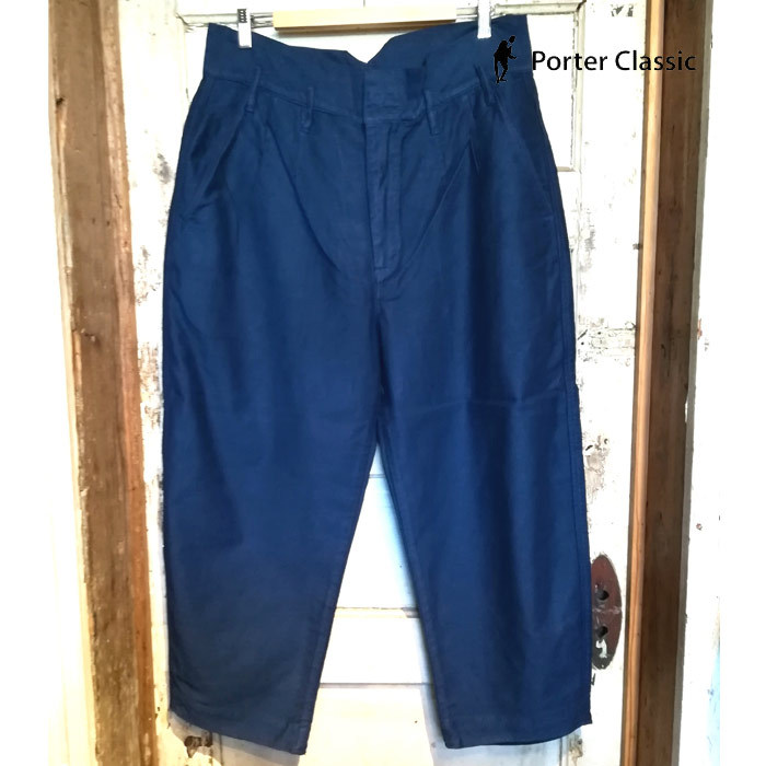 Porter Classic ポータークラシック コットン ワンタック サルエルパンツ ボトムス メンズ ブラック 3