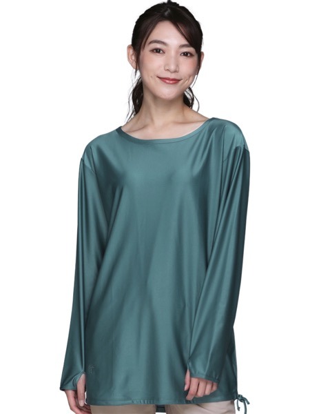 ICEPARDAL ラッシュガード レディース 長袖 Tシャツ UPF50＋ UVカット 体型カバー 大きいサイズ カットソー 水着 ラウンド IF-141 : OC STYLE - 通販 ...