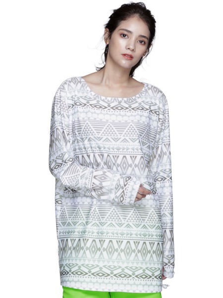 ICEPARDAL ラッシュガード レディース 長袖 Tシャツ UPF50＋ UVカット 体型カバー 大きいサイズ カットソー 水着 ラウンド IF-141 : OC STYLE - 通販 ...