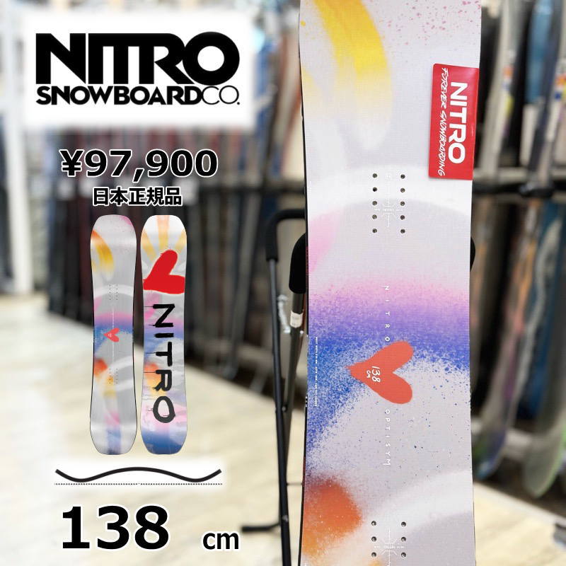 【即納】レディース スノーボード 板 型落ち 旧モデル 138cm NITRO OPTISYM Womens ナイトロ オプティシム 25 ...