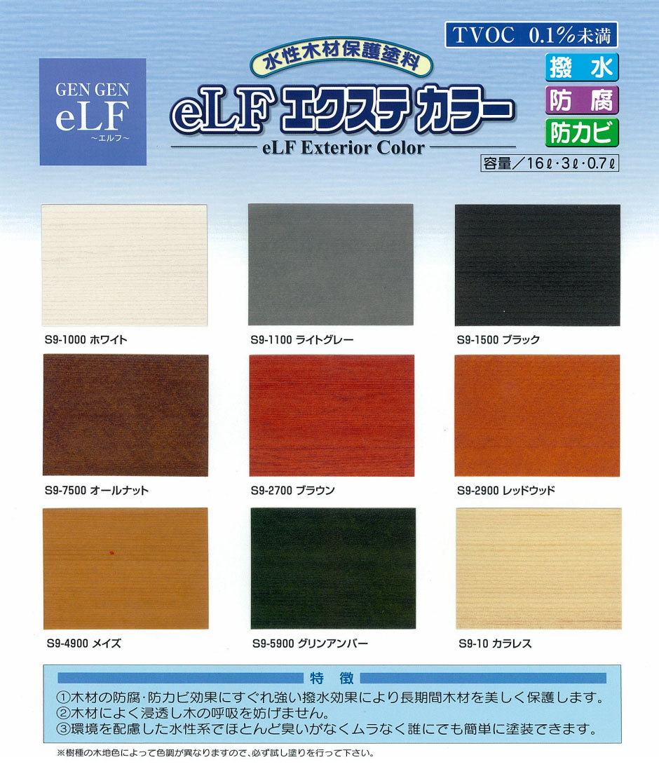 eLFエクステカラー ブルー 0.7L(約1〜1.5平米/2回塗り) 着色仕上げ/木部/防腐・防カビ/撥水効果/保護/浸透/水性 : 大橋塗料 Yahoo!店 - 通販 - Yahoo!ショッピング