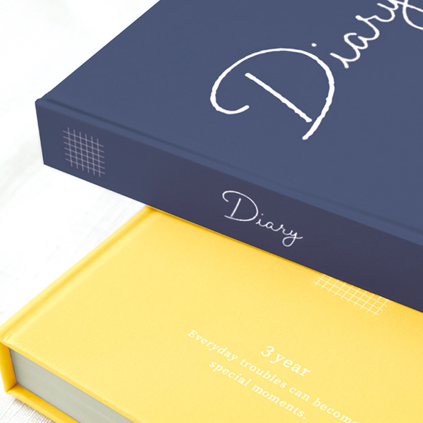 RYU-RYU 3年日記帳 ひとこと日記 B6サイズ RYU-RYU（リュリュ）3年連用日記 三年日記帳 かわいい おしゃれ 女性向け 日付表示なし 交換日記 ノート : オリーブアベニュー ...