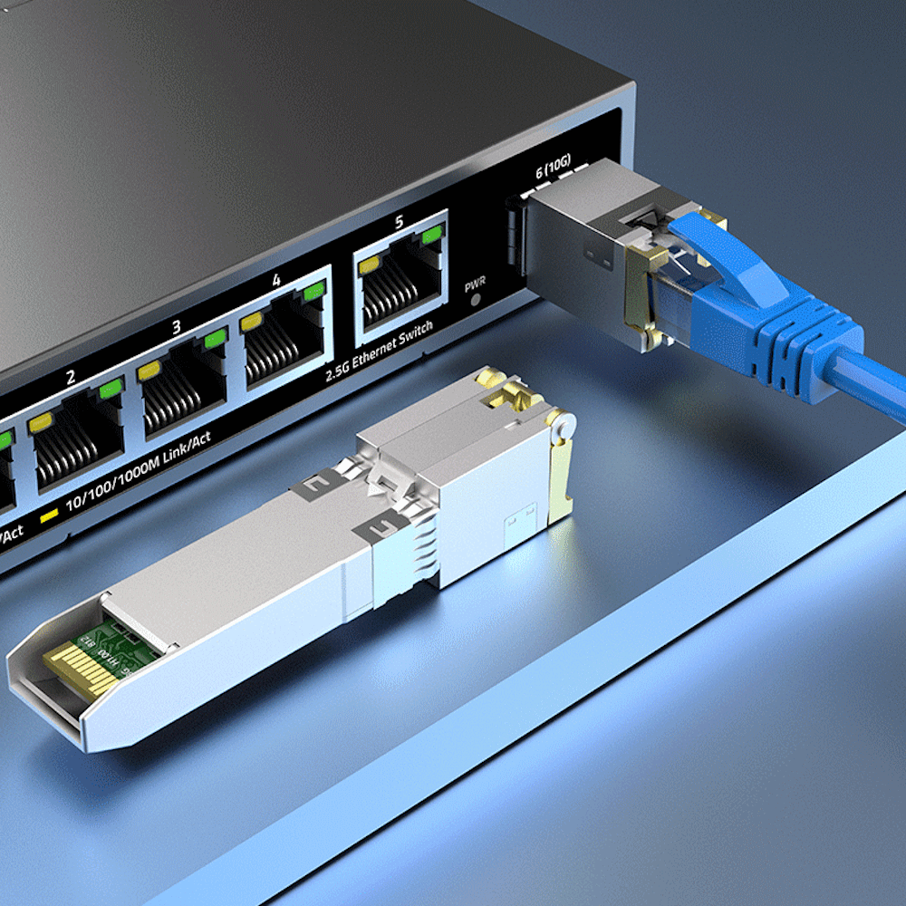 10GBASE-T RJ45変換 SFP+モジュール LG-10GE-T 光トランシーバー 10G/5G/2.5G/1Gマルチ対応 : hon ... 10GBASE-T RJ45変換 SFP+モジュール LG-10GE-T 光トランシーバー 10G/5G/2.5G/1Gマルチ対応 : hon ...