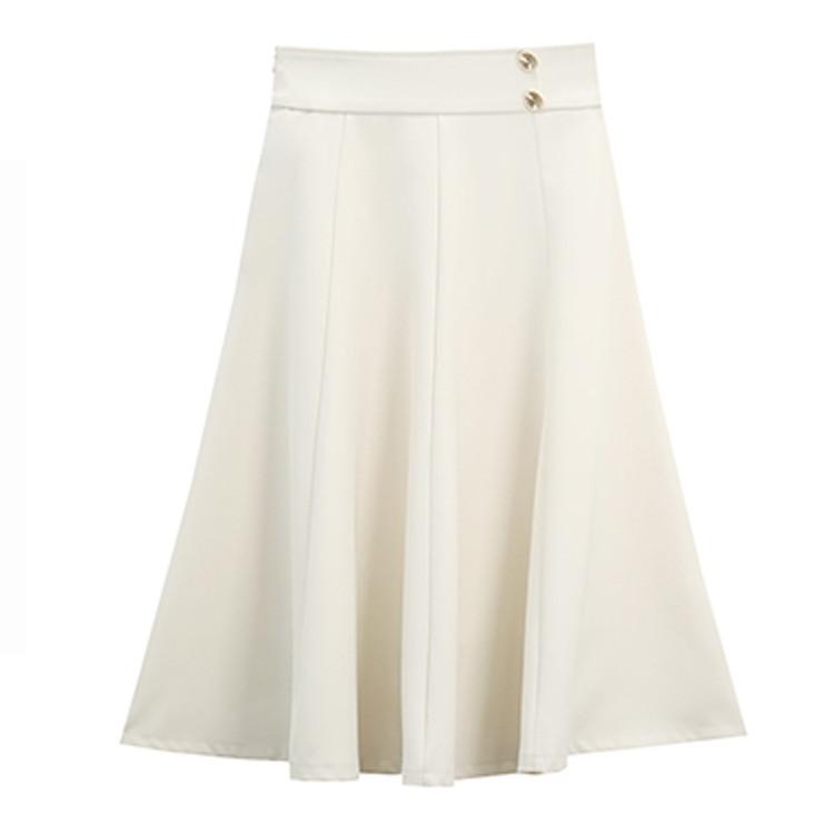 スカート フレア オフィス ミドル 膝丈 ポンチ素材 ミモレ丈 ボトムス レディース : yicd1-10008730 : おおとり商事ストア ...