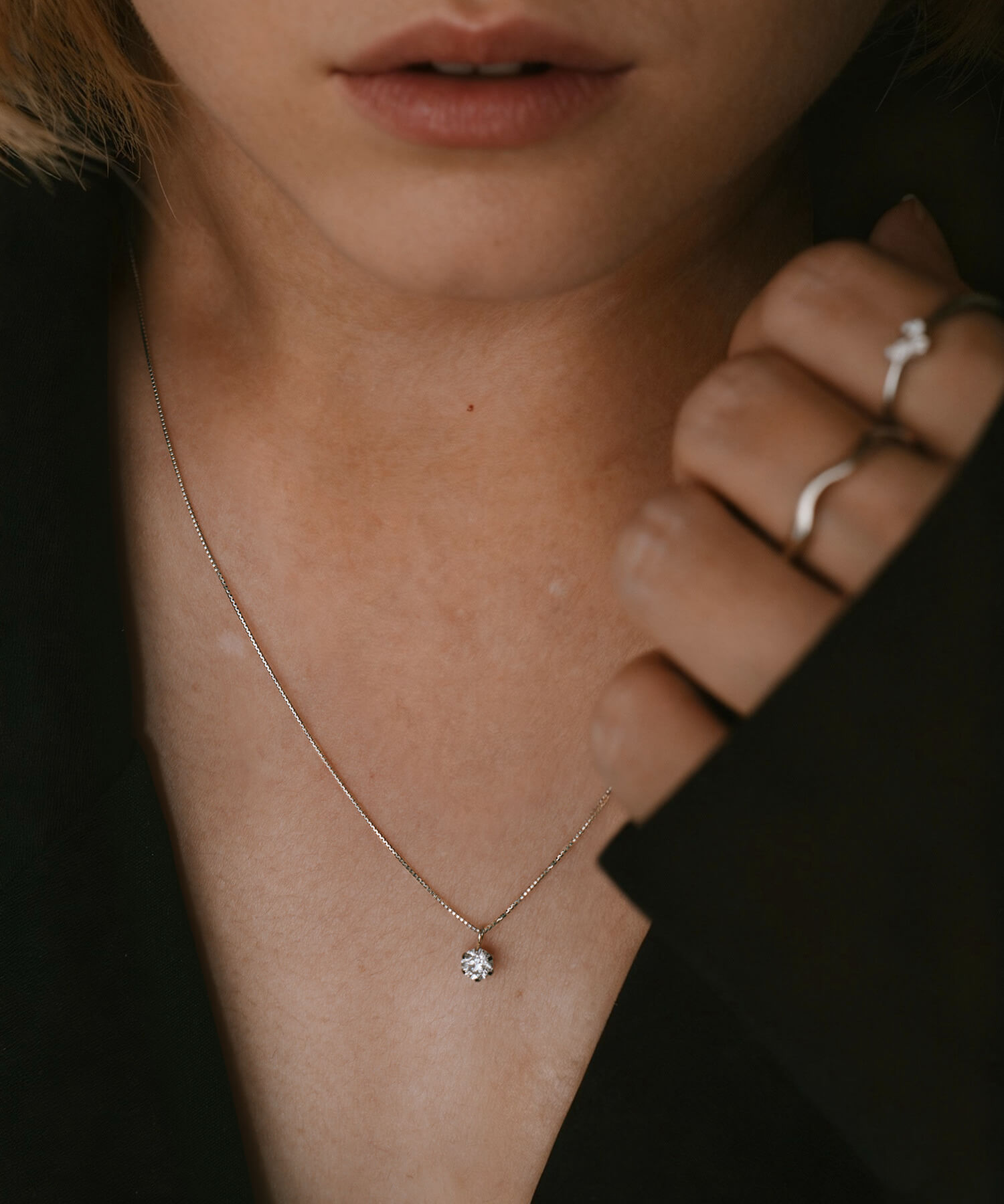 Ops.（オプス） 母の日 ネックレス チェーン プラチナ ダイヤモンド トップ 0.3ct Dazel ダゼル 金属アレルギー 対応 ...