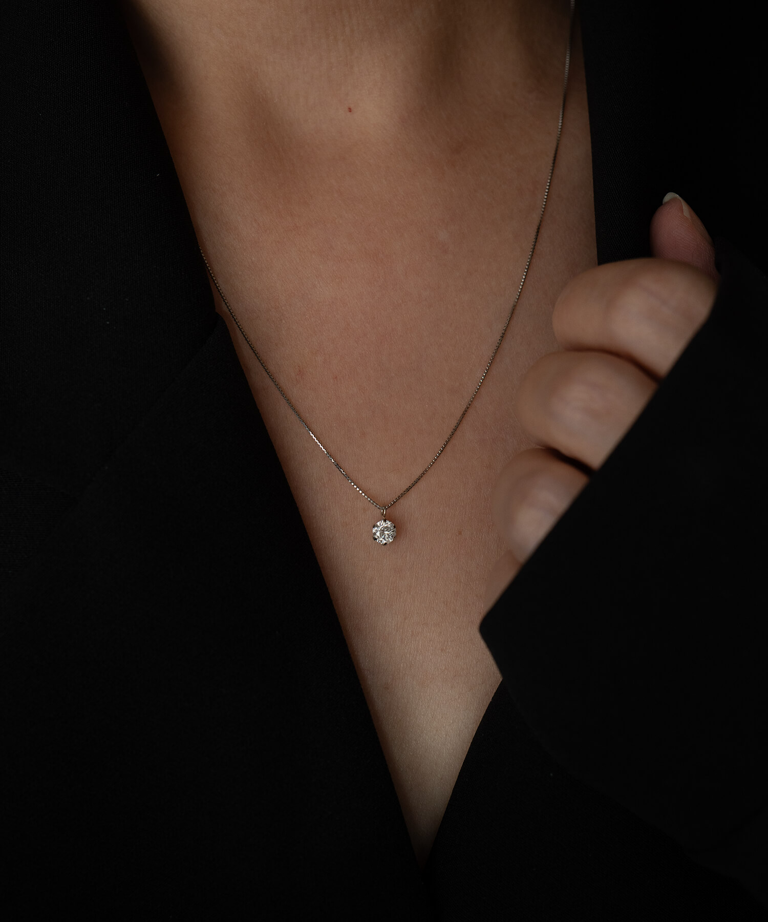 Ops.（オプス） 母の日 ネックレス チェーン プラチナ ダイヤモンド トップ 0.3ct Dazel ダゼル 金属アレルギー 対応 ...