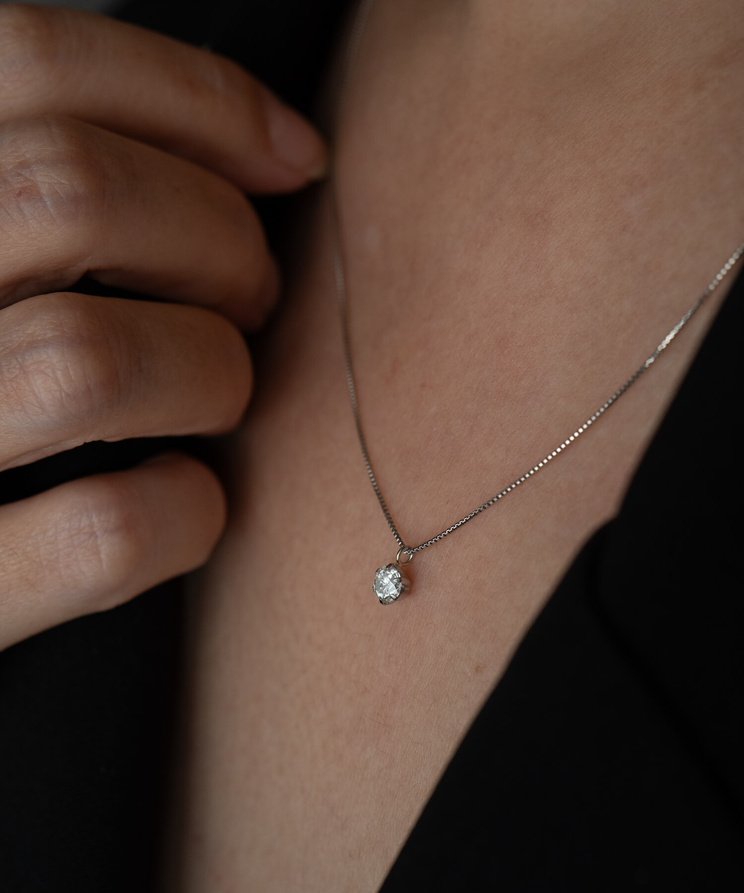 Ops.（オプス） 母の日 ネックレス チェーン プラチナ ダイヤモンド トップ 0.3ct Dazel ダゼル 金属アレルギー 対応 ...