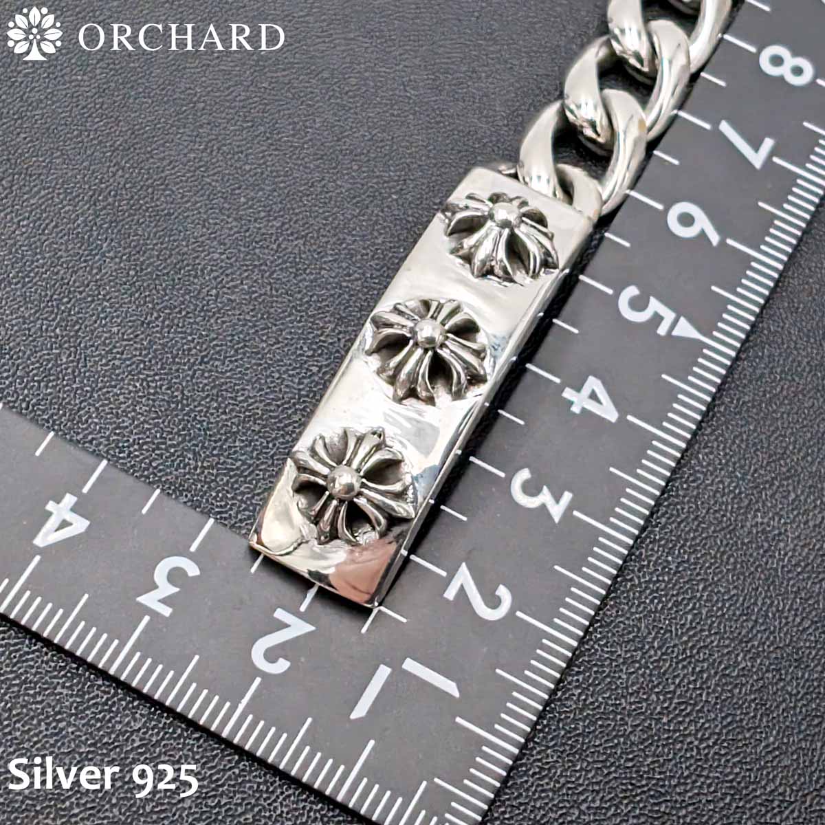シルバー925 3連クロス 喜平 IDブレスレット 22cm メンズ レディース 高級感 デザインブレス : git005-1 : Orchard - 通販 - Yahoo!ショッピング