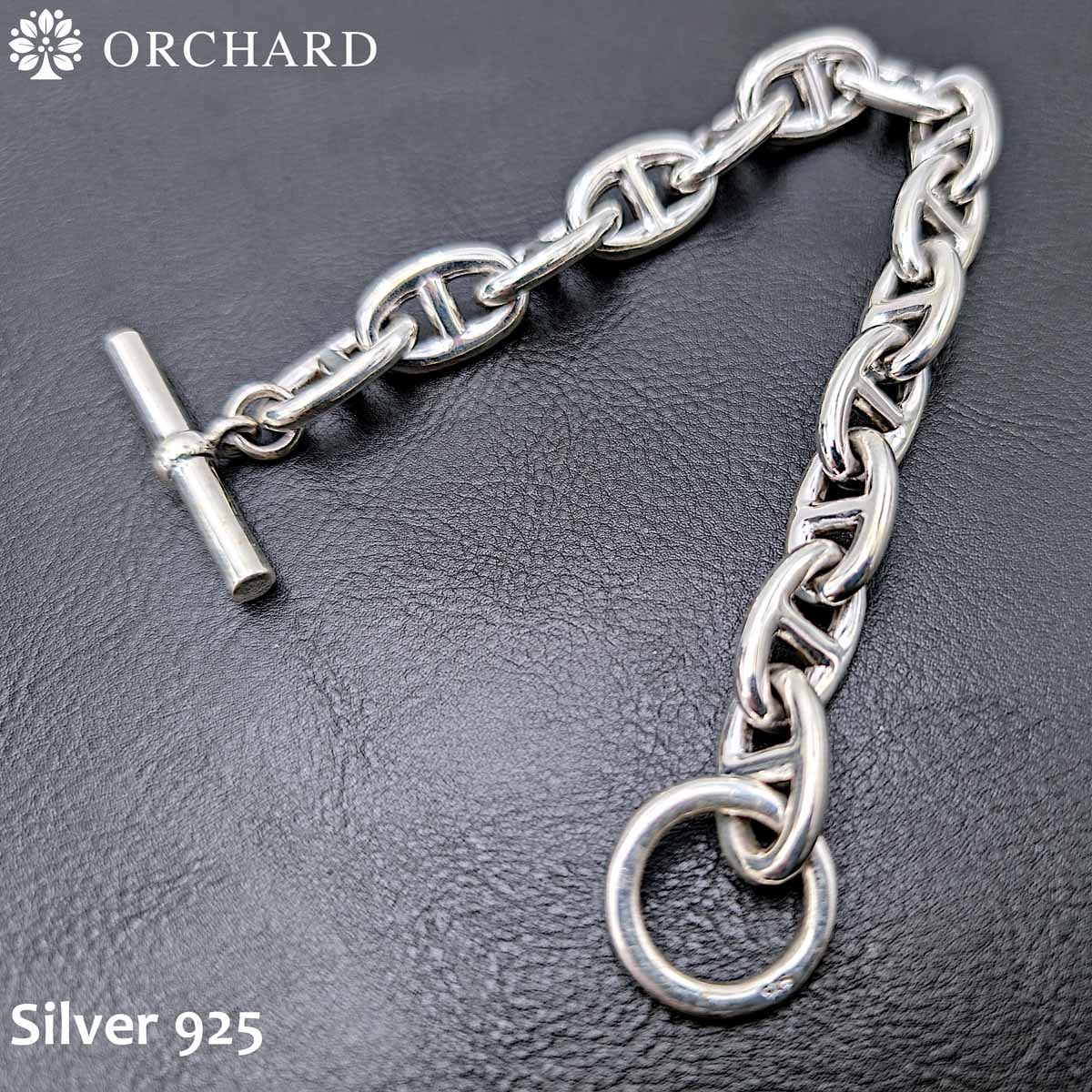 シルバー925 アンカーチェーン ミドルサイズ ブレスレット 22cm メンズ レディース 高級感 シンプルデザイン : Orchard - 通販 - Yahoo!ショッピング