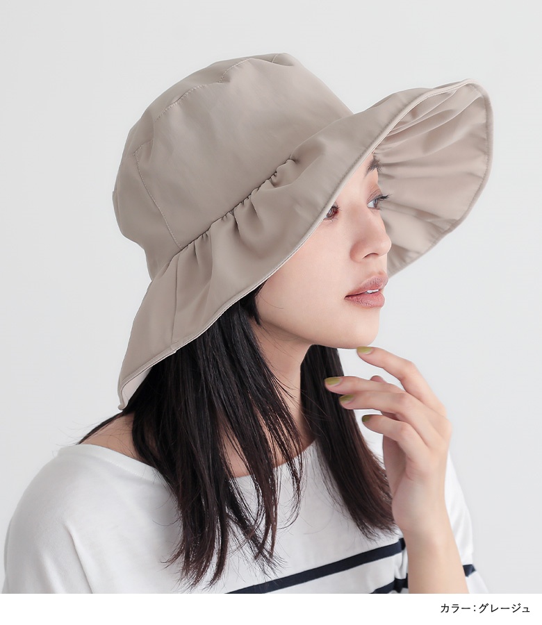 osharewalker ハット レディース 帽子 フリル UVカット 日焼け防止 撥水 取り外し可能 ストラップ ファスナー 通気性 メッシュ 蒸れにくい 春「メール便不可」「30 ...