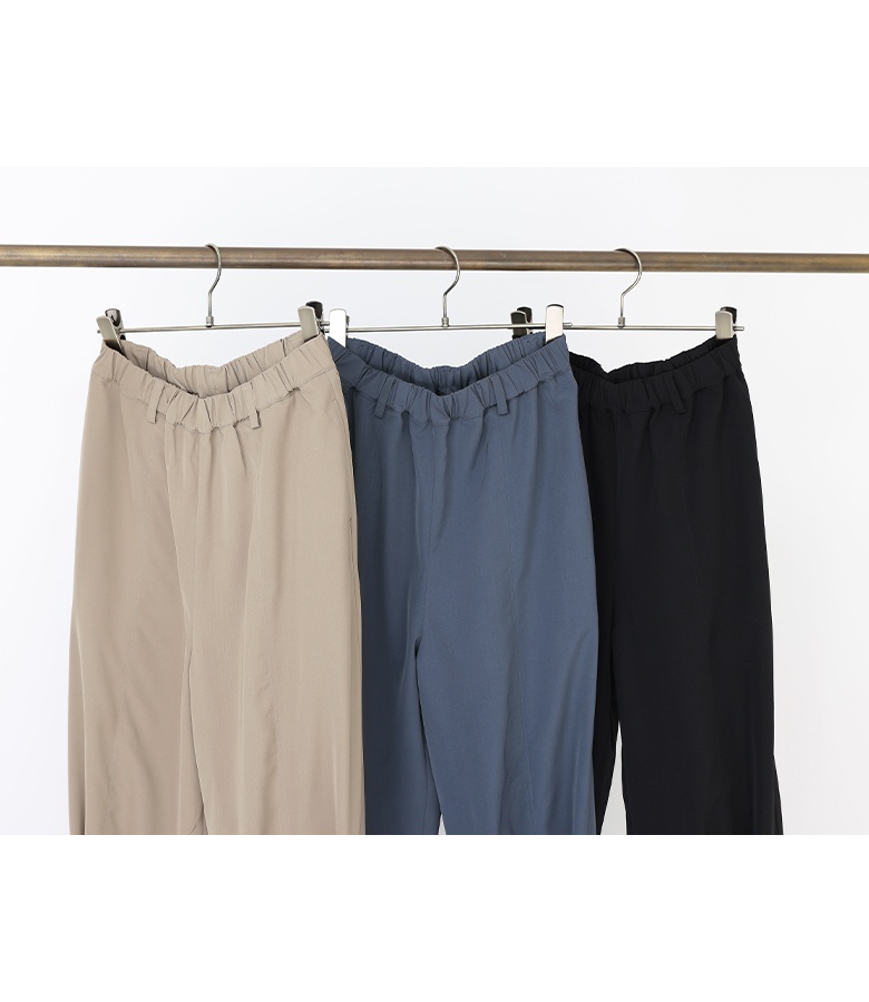 osharewalker パンツ レディース ボトムス テーパード 長ズボン ボックスタック スリット ウエストゴム 裏地付き 卒業式 50代 60代 オシャレウォーカー「メール便不可」「30 ...