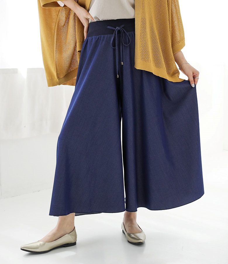 osharewalker（オシャレウォーカー） パンツ レディース ボトムス デニム ガウチョ ワイド ウエストゴム 春 夏 40代 「メール便可」「10」 : オシャレウォーカー - 通販 ...