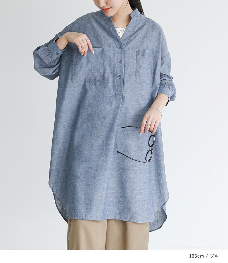 osharewalker ワンピース レディース 長袖 ダンガリー シャツ ワンピ レイヤード 重ね着 オープンカラー シンプル 着回し 綿混 春 夏 秋「メール便可」「10」 : オシャレ ...