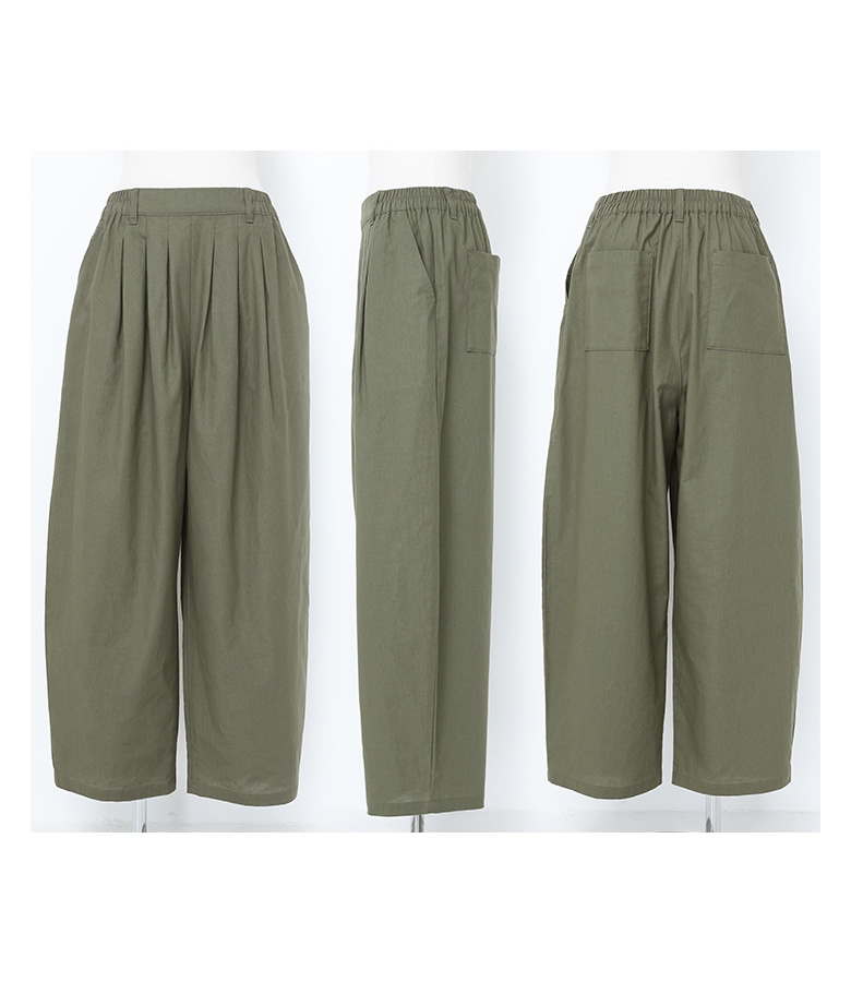 osharewalker パンツ レディース ボトムス タック ロング 吸水速乾 接触冷感 バレル ひんやり 綿麻混素材 風合い 薄手 カーブ ゆったり 夏「メール便可」「10」 : オシャレ ...