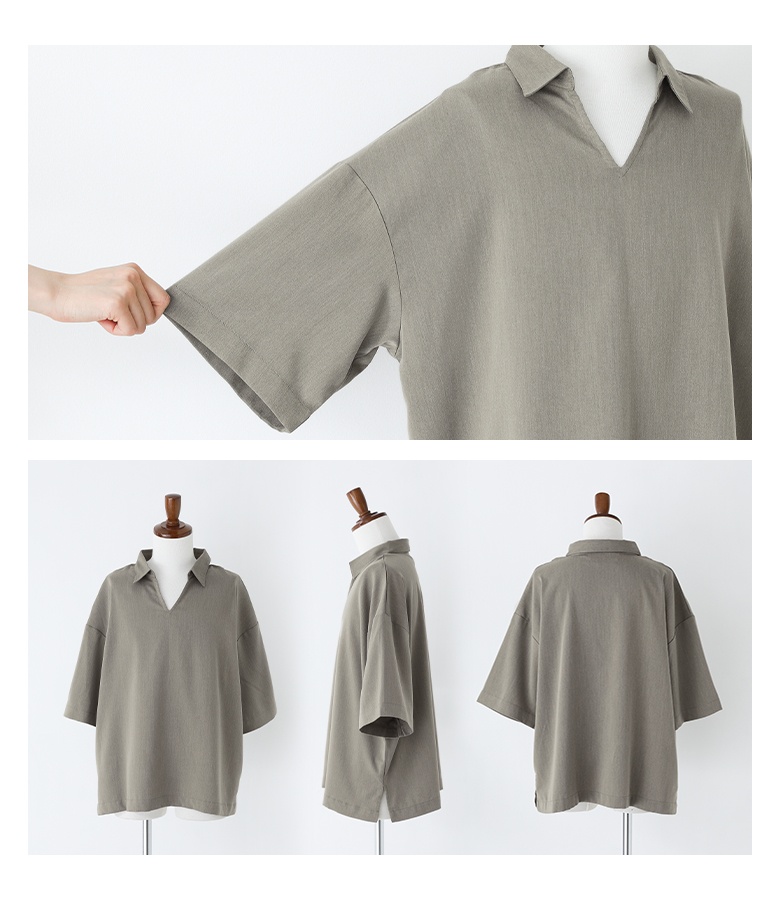 osharewalker セットアップ メンズ トップス ボトムス シャツ 半袖 スキッパー プルオーバー ハーフパンツ ショーツ イージー 上下セット 50代 春 夏「メール便不可」「30 ...