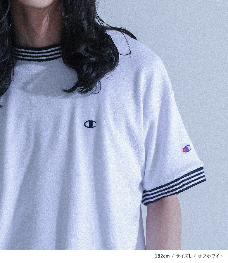 osharewalker Tシャツ メンズ トップス 半袖 五分袖 パイル生地 コットン混 セットアップ対応 配色リブ カジュアル シンプル ストリート 春 夏「メール便不可」「30 ...