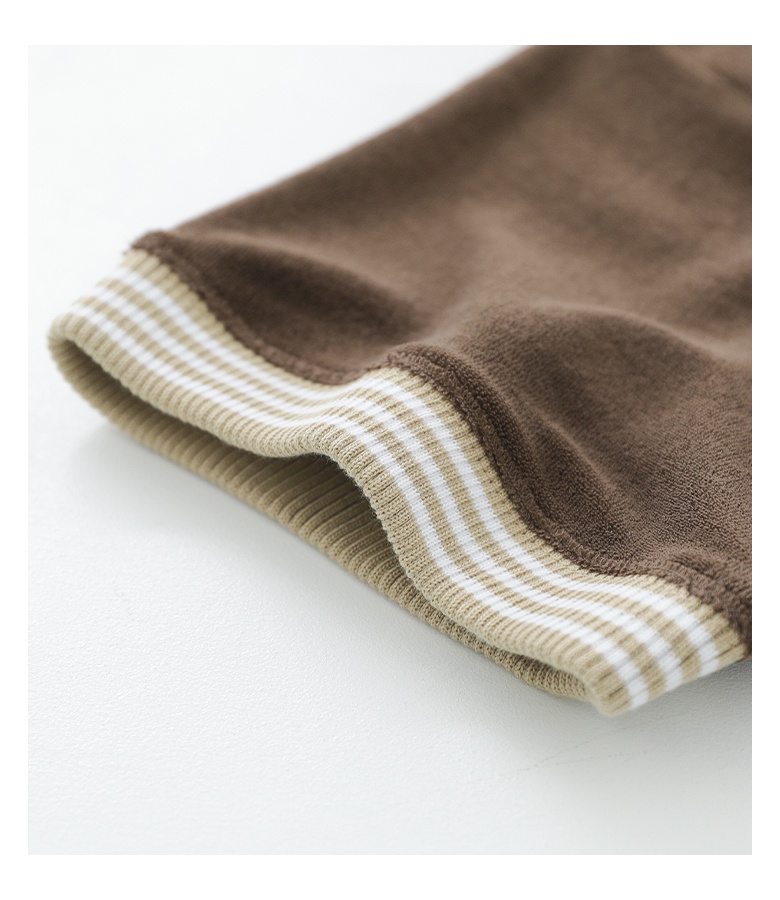 osharewalker Tシャツ メンズ トップス 半袖 五分袖 パイル生地 コットン混 セットアップ対応 配色リブ カジュアル シンプル ストリート 春 夏「メール便不可」「30 ...