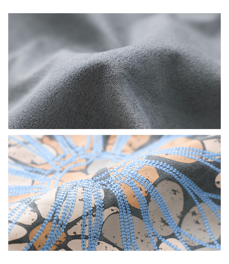 osharewalker Tシャツ 半袖 五分袖 メンズ トップス カットソー フェイクスエード 花柄 刺繍 配色 オーバーサイズ モード ストリート カジュアル 春 夏「メール便可」「10 ...