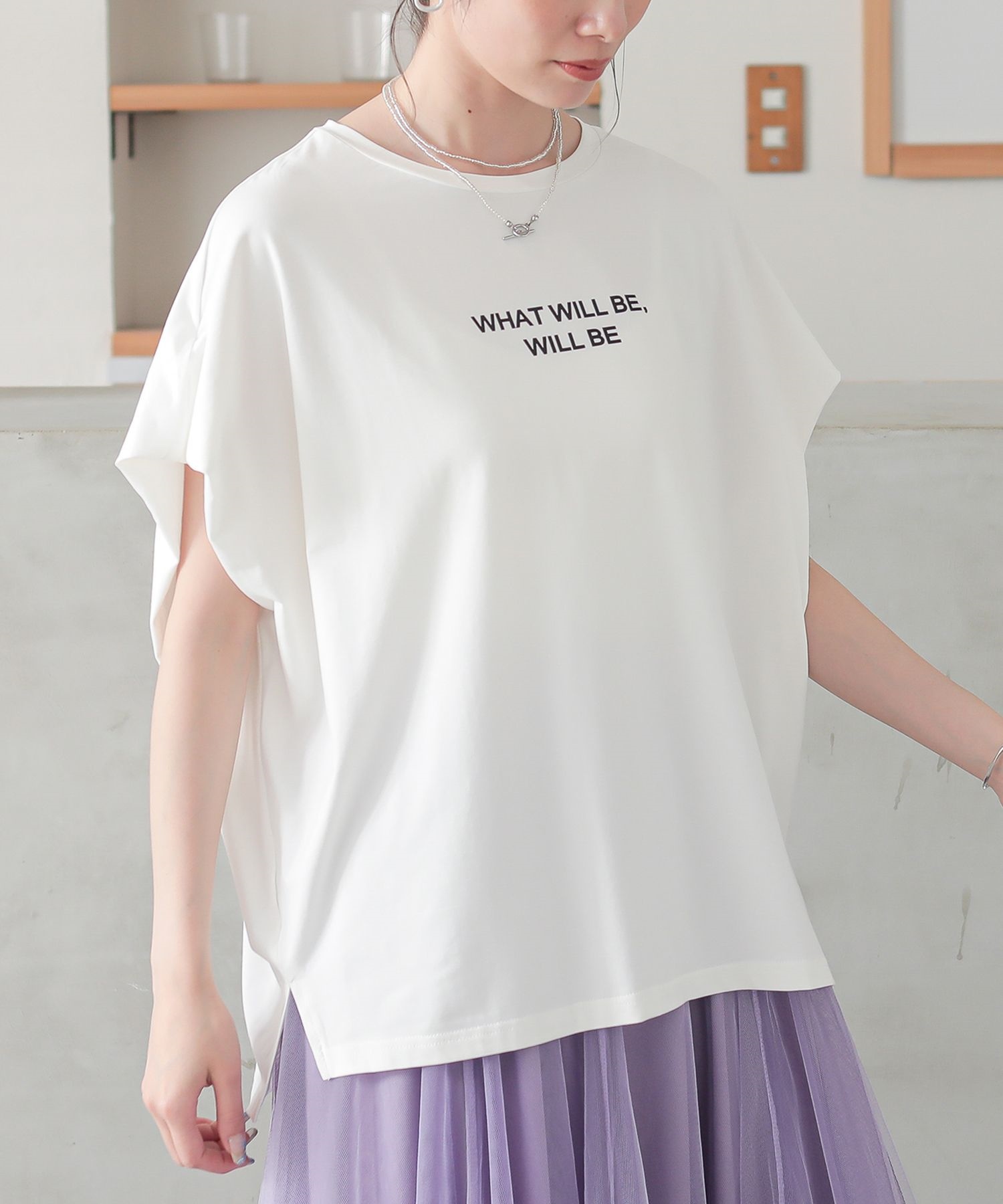 osharewalker Tシャツ レディース トップス 半袖 接触冷感 冷感 カットソー フレンチスリーブ ロゴ プリント 薄手 伸縮性 二の腕カバー 春 夏「メール便可」「10 ...