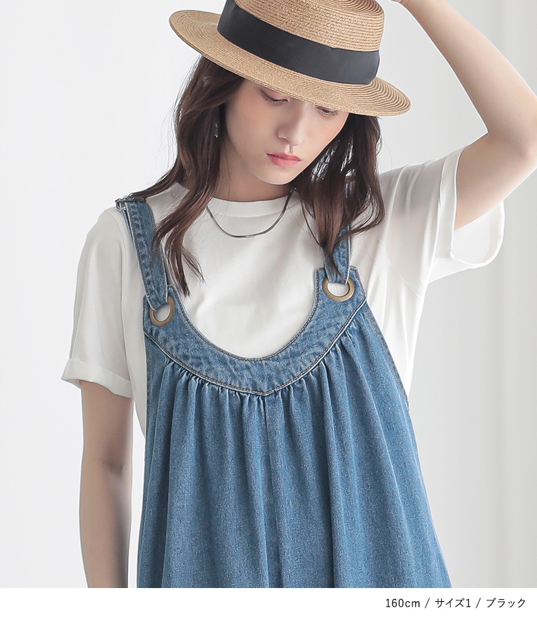 osharewalker Tシャツ キャミソール 2点セット レディース トップス カットソー 半袖 綿100％ シアー メロウ プリーツキャミ レイヤード 重ね着 春 夏「メール便可」「10 ...