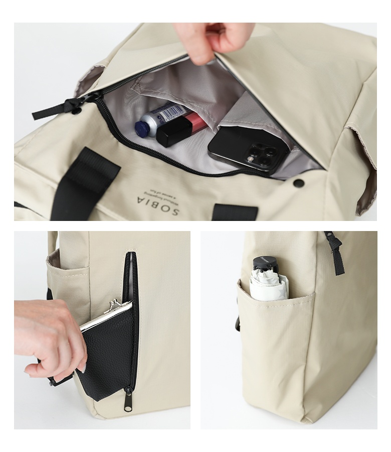 osharewalker リュック レディース リュックサック トートバッグ 2way 10ポケット 多収納 A4対応 ホルダー付き リップストップ 軽量 春夏秋冬「メール便不可」「50 ...