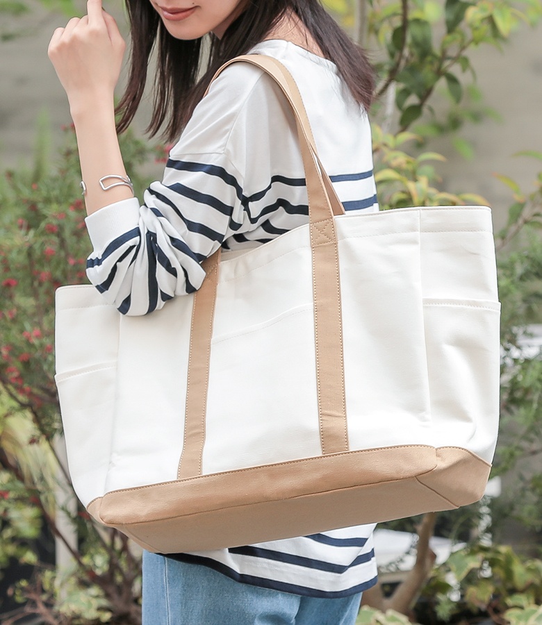 osharewalker トートバッグ レディース ファッション雑貨 かばん a4 大容量 キャンバス 大きめ ポケット 旅行 マザーズバッグ 通勤 通学 春 夏 秋 冬「メール便不可」「40 ...