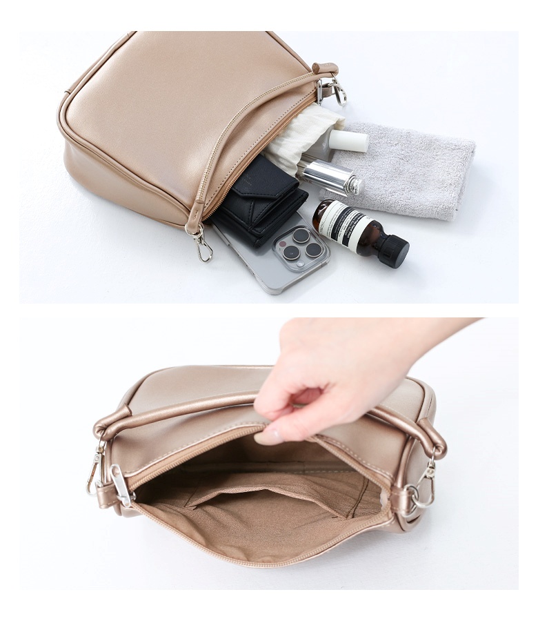 osharewalker バッグ レディース ショルダーバッグ カバン 鞄 合皮 2way 肩掛け 斜め掛け ハンドバッグ 手提げ ツヤ感 春 夏 秋 冬 オールシーズン【メール便不可】【30 ...