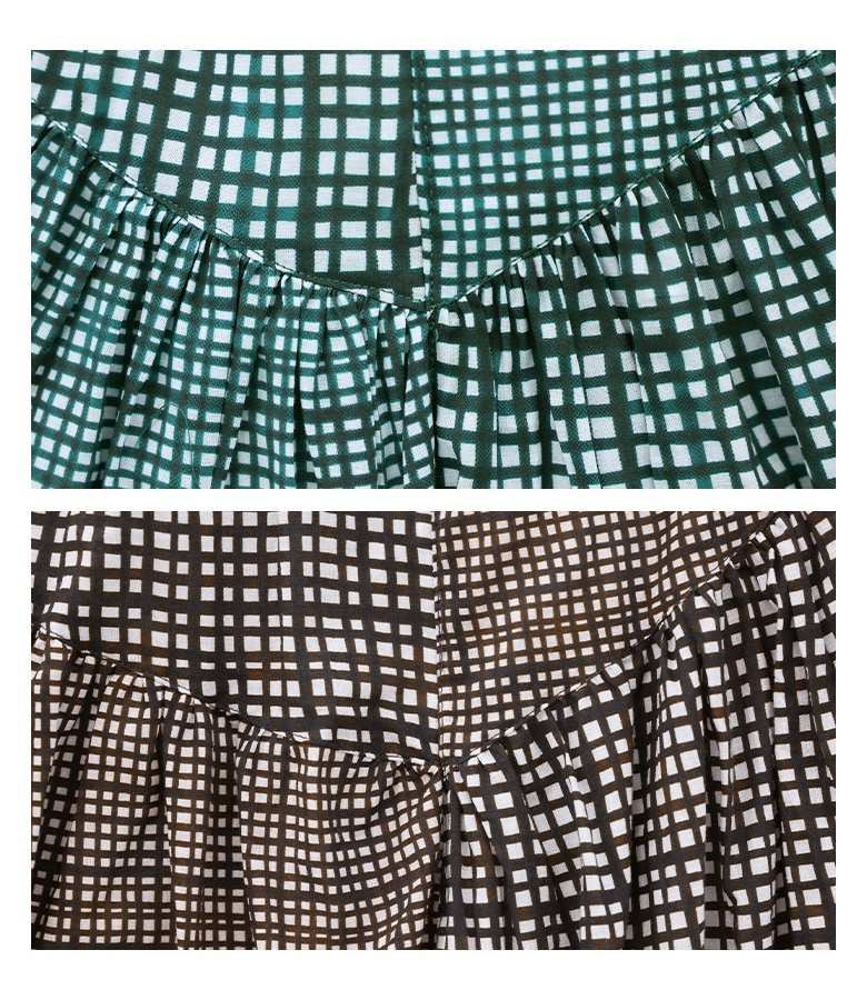 osharewalker スカート レディース ボトムス ロング丈 ギンガムチェック パッチワーク 綿100％ コットン100％ ウエストゴム 春 夏 オシャレウォーカー「メール便可」「10 ...