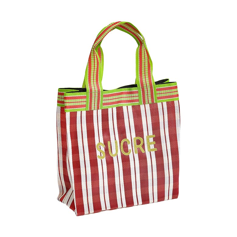 osharewalker（オシャレウォーカー） トートバッグ ビニールトート バッグ トート ビニールバッグ 縦型 カバン 軽量 A4 肩掛け 手提げ スクエア ストライプ 爆買「メール便不可 ...