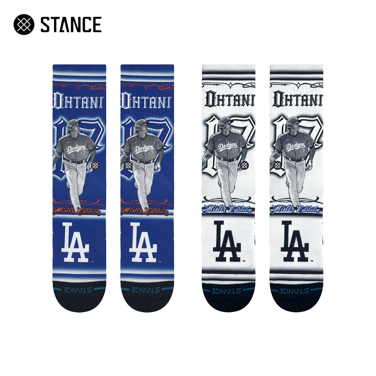 STANCE（スタンス） LA Dodgers x Cartoon x Shohei Ohtani Stance Crew Socks ...