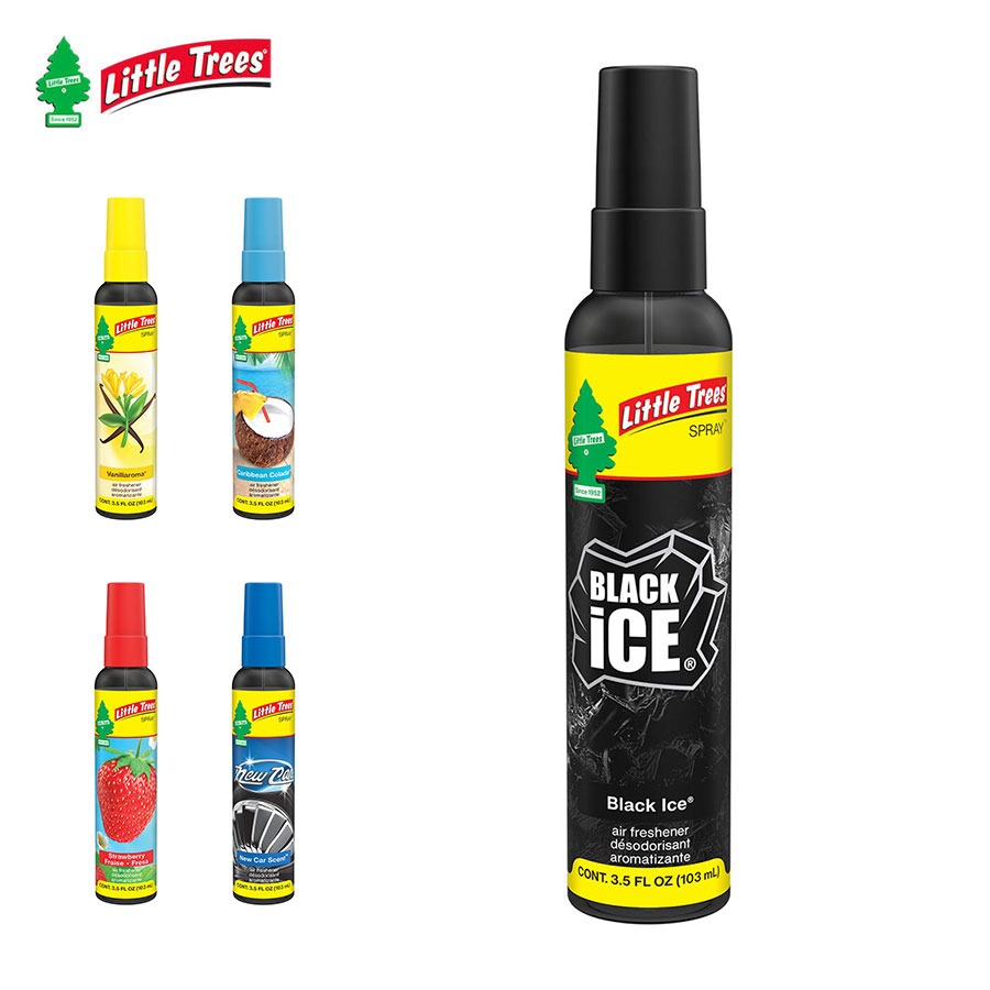 Little Trees（リトルツリー） エアーフレッシュナー スプレー 車 芳香剤 アメリカ カー用品 部屋 トイレ 玄関 ブラックアイス ...