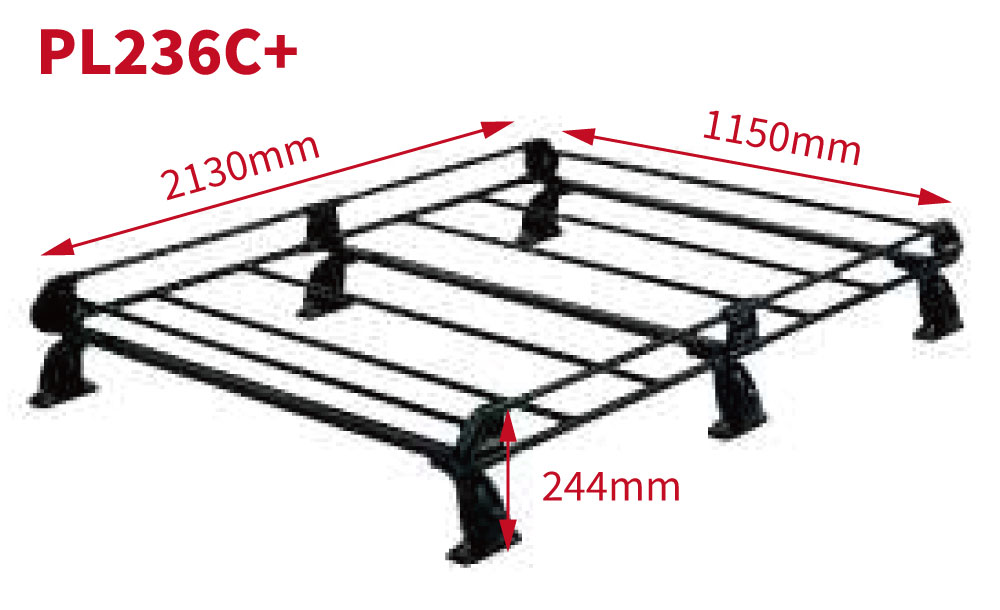 精興工業 エブリィ DA64V DA64W スズキ 標準ルーフ ルーフキャリア PL236C+ スチール製 キャリア タフレック 風切音低減プレート付 : パーツキング - 通販 ...