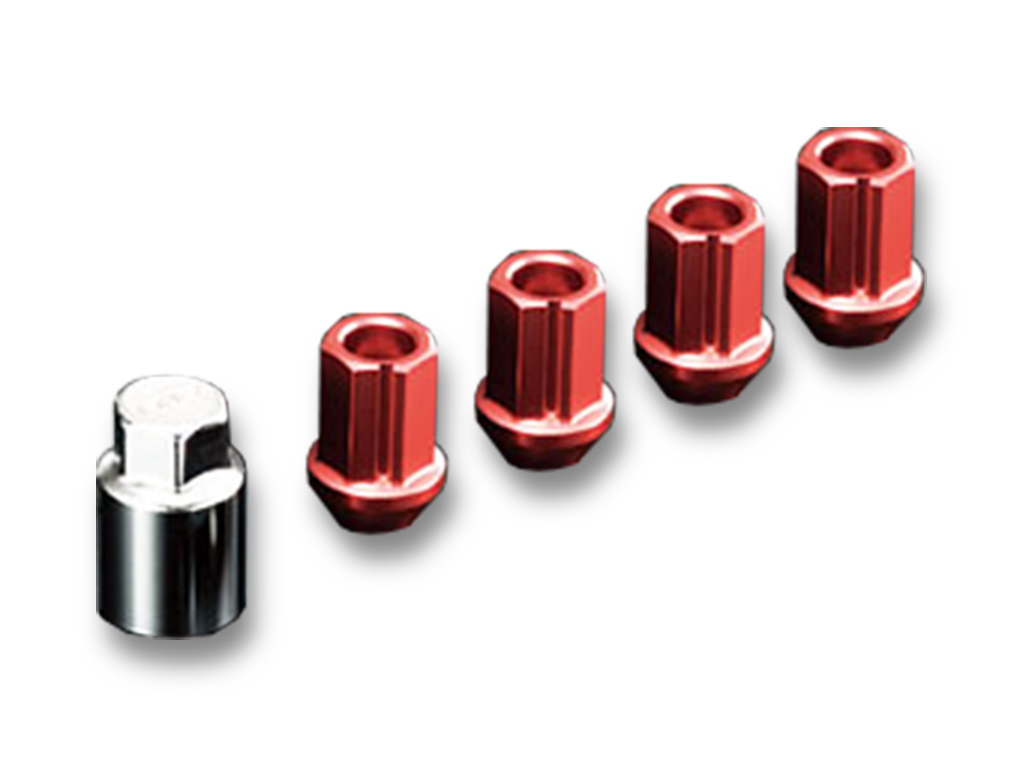 JURAN ヘプタゴンロックナット 貫通タイプ M12×P1.50 全長38mm レッド 334503 : パーツ屋さん - 通販 ...