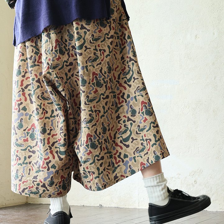 PATY gym master ジムマスター パンツ ワイドパンツ レディース シアサッカー ポリエステル 薄手 速乾 涼しいプリント ウエストゴム パティ : PATY - 通販 ...