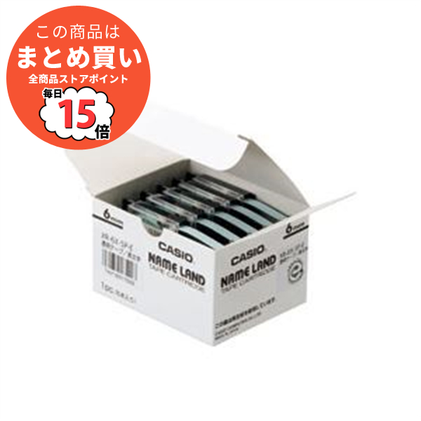 まとめ) カシオ CASIO ネームランド NAME LAND スタンダードテープ 6mm