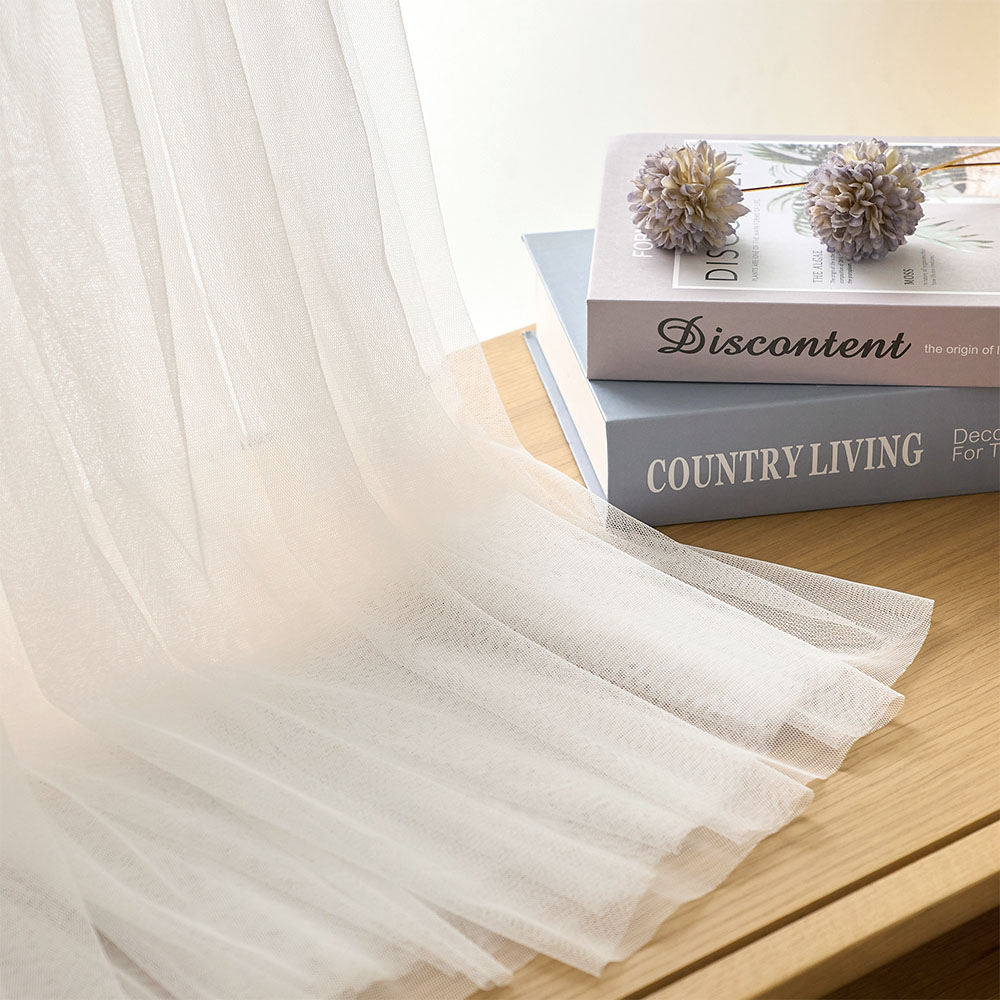 フリル レースカーテン 裾いっぱいに広がるフリルが可愛い、チュールレースカーテン ヒダなし(フラット) : カーテン専門店パーフェクトスペース ...