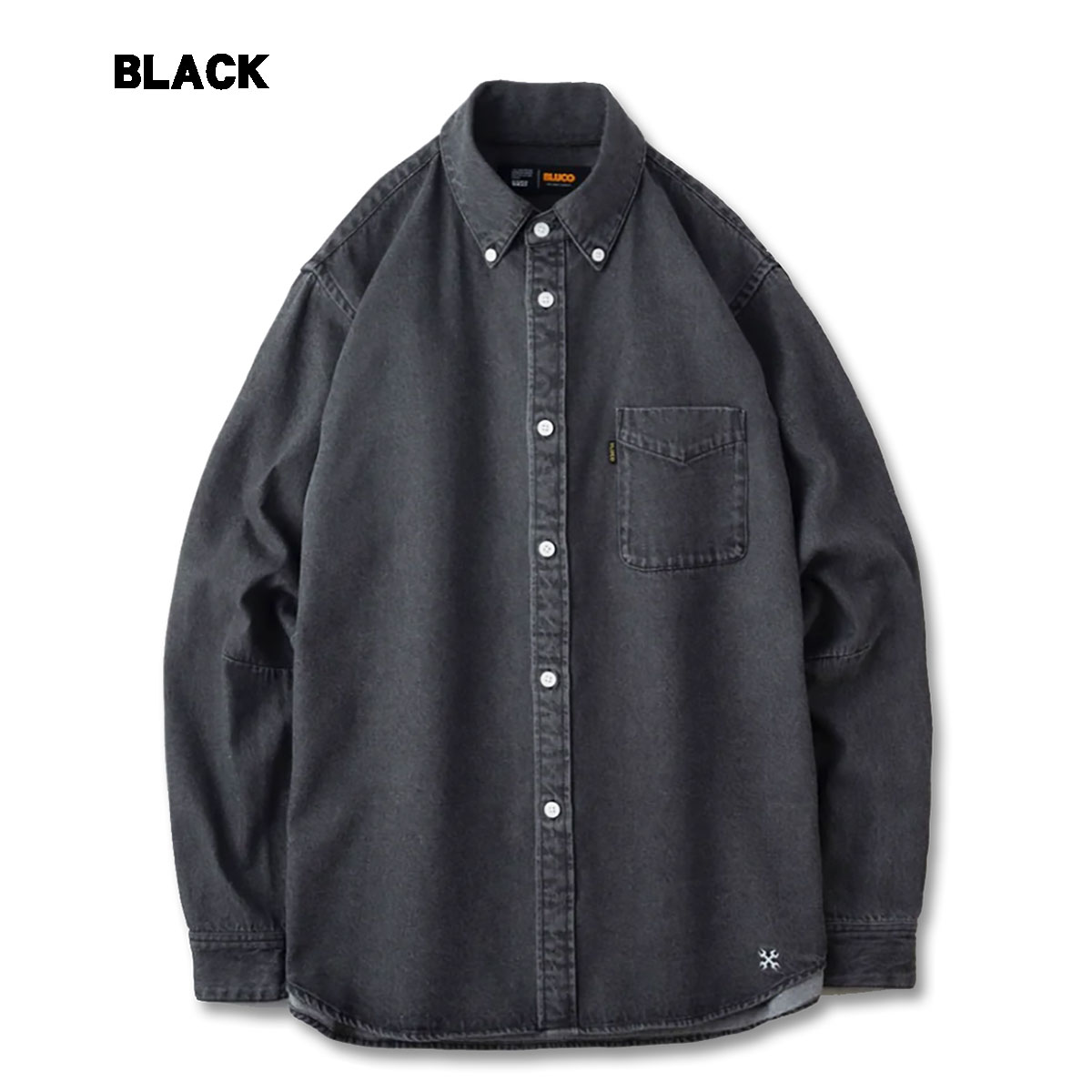BLUCO(ブルコ) OL-11-002 8OZ DENIM B/D SHIRTS 3色(MEDIUM INDIGO/BLACK/LIGHT ...