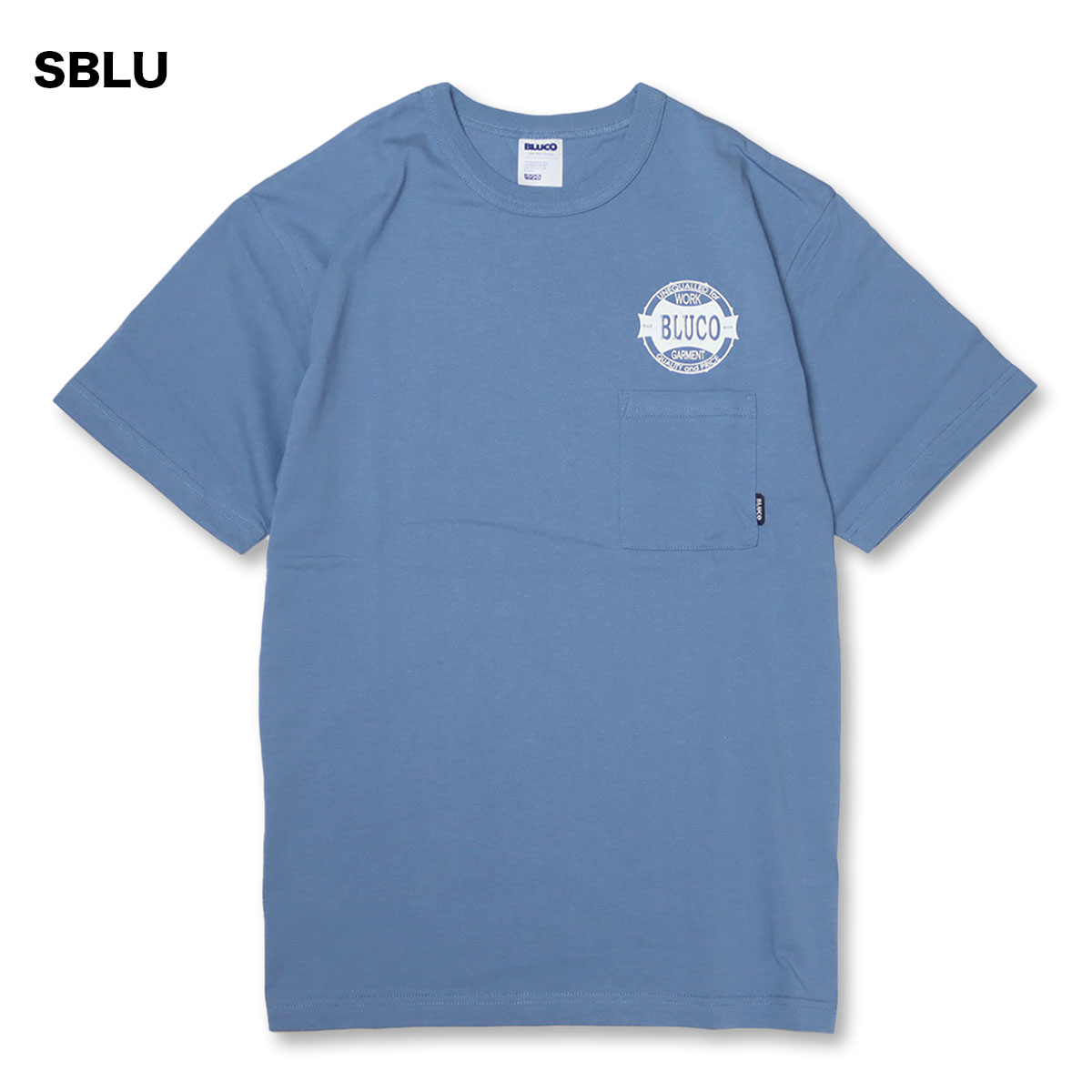 BLUCO(ブルコ) OL-22-010 POCKET TEE -OIL- 4色(BLK/CHL/SBLU/WHxBK) ☆送料無料セール ...