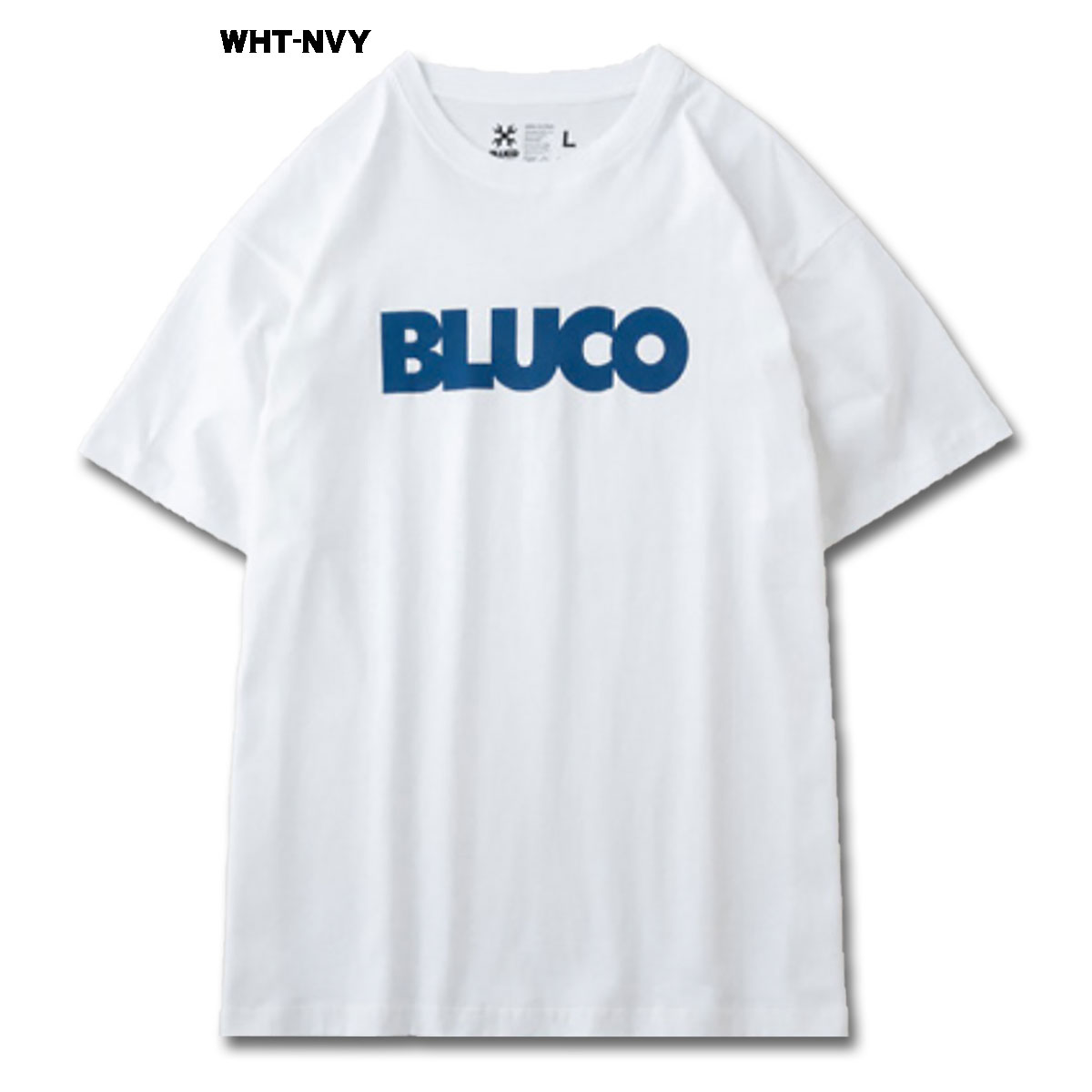 BLUCO(ブルコ) OL-22-001 PRINT TEE -Logo- 5色(BLK/NVY/WHT-BLK/WHT-NVY/WHT ...