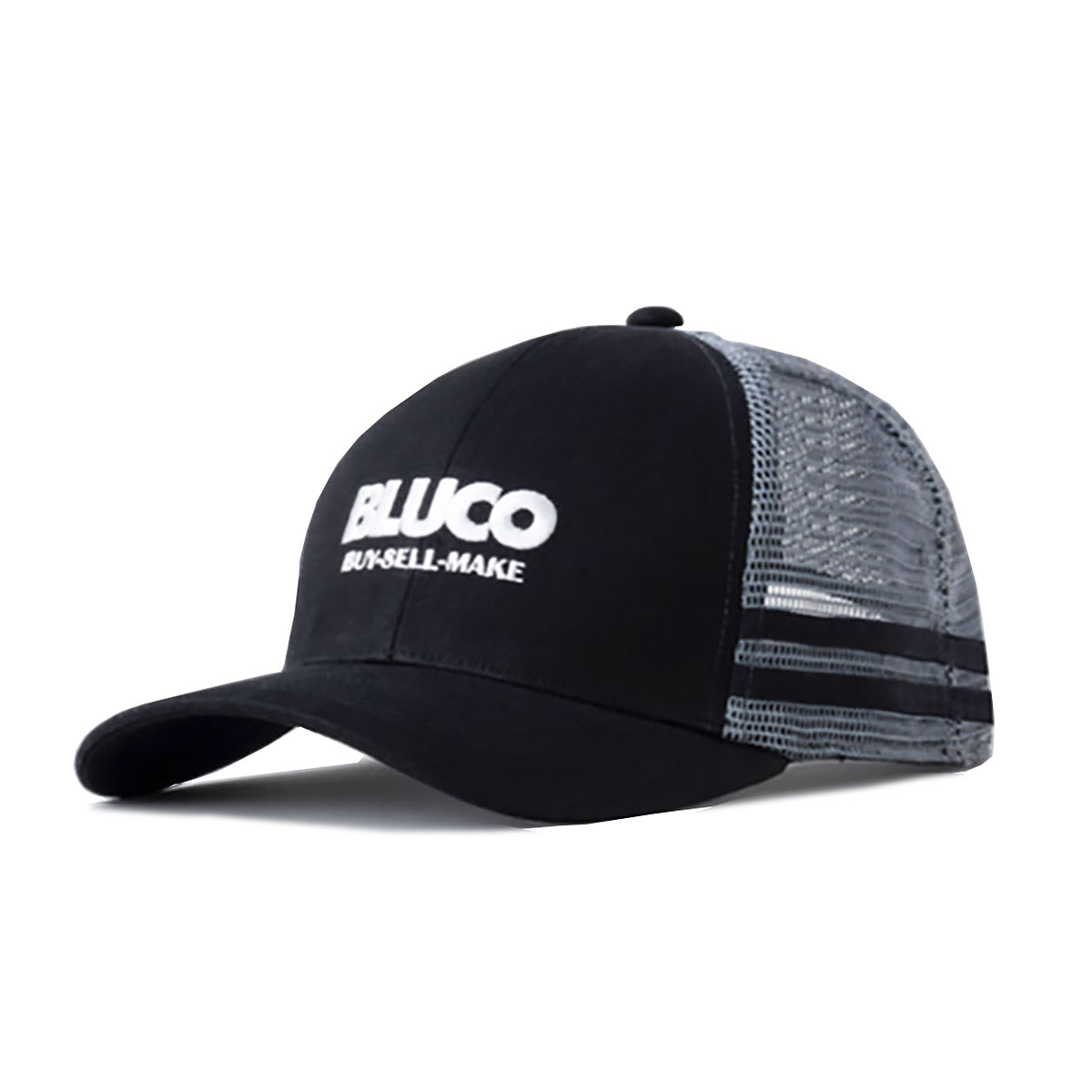 BLUCO（ブルコ） OL-1406 MESH CAP -Logo- 4色(BLK-GRY/GRY-WHT/KHK-CAM/NVY-WHT ...