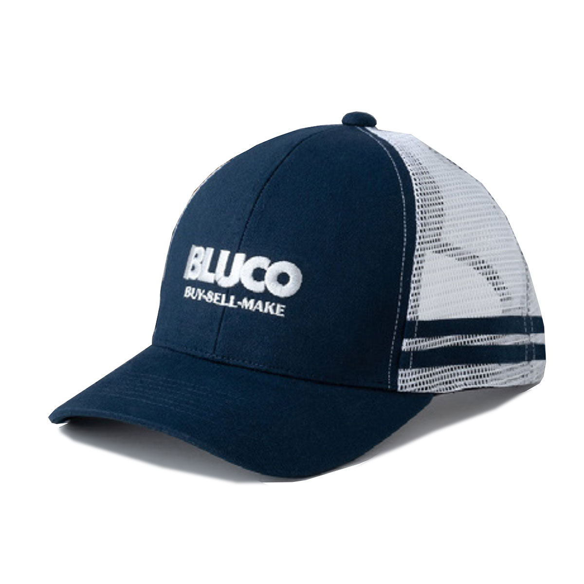 BLUCO（ブルコ） OL-1406 MESH CAP -Logo- 4色(BLK-GRY/GRY-WHT/KHK-CAM/NVY-WHT ...