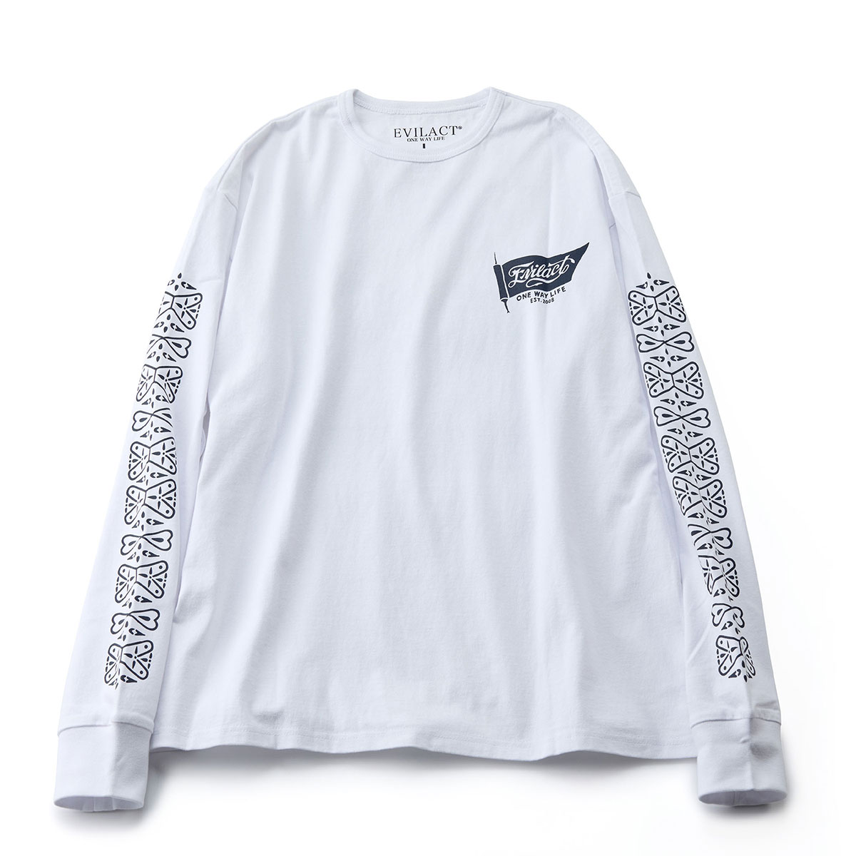 EVILACT(イーブルアクト) BANDANA LS 2色(ブラック/ホワイト)☆送料