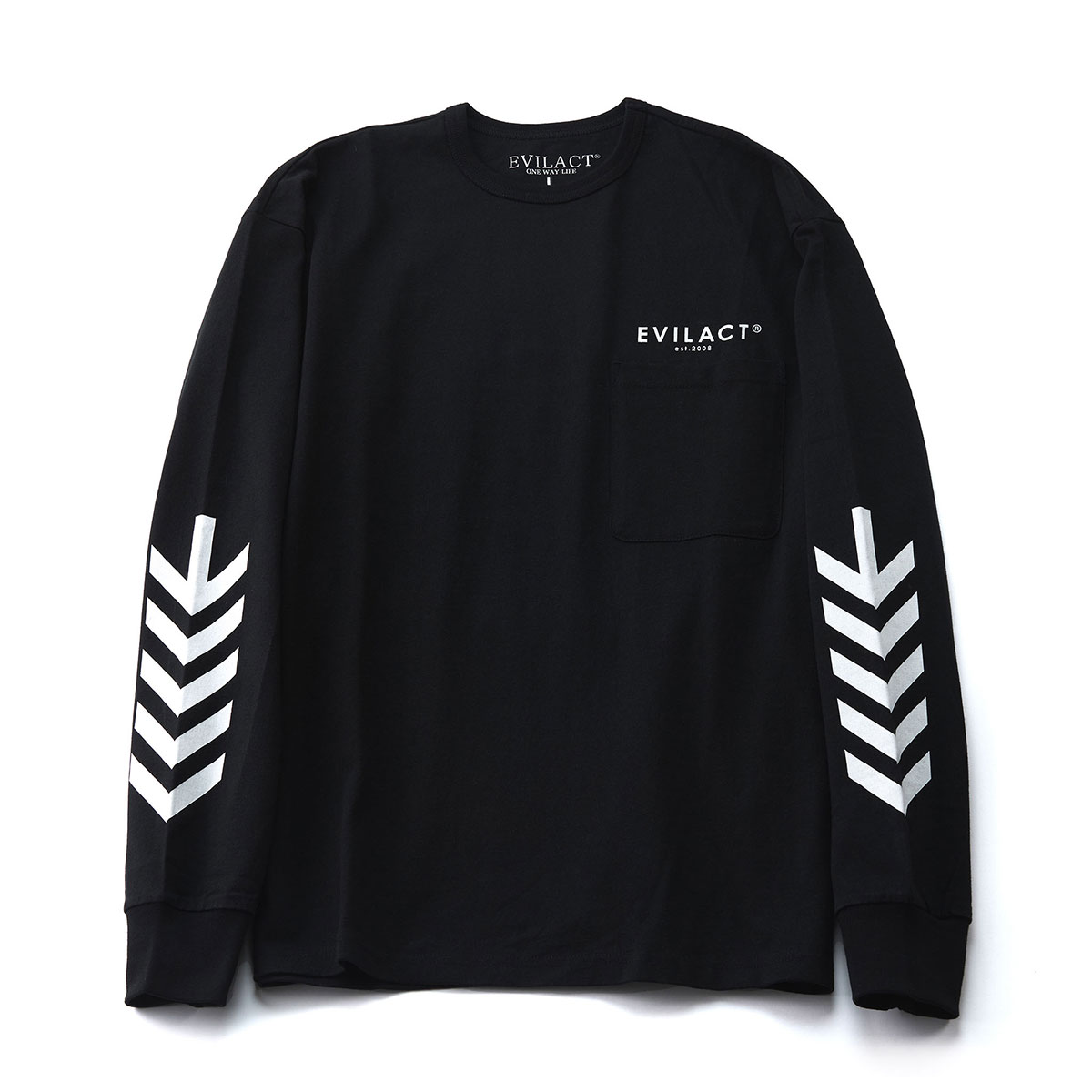 EVILACT(イーブルアクト) FLAG L/S 2色(ブラック/ホワイト) EVILACT(イーブルアクト) FLAG L/S 2色(ブラック/ホワイト)☆送料無料